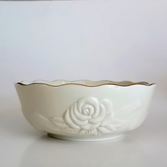 Lenox | Dining | Vintage Cream Lenox Rose Blossom Porcelain Bowl With ...